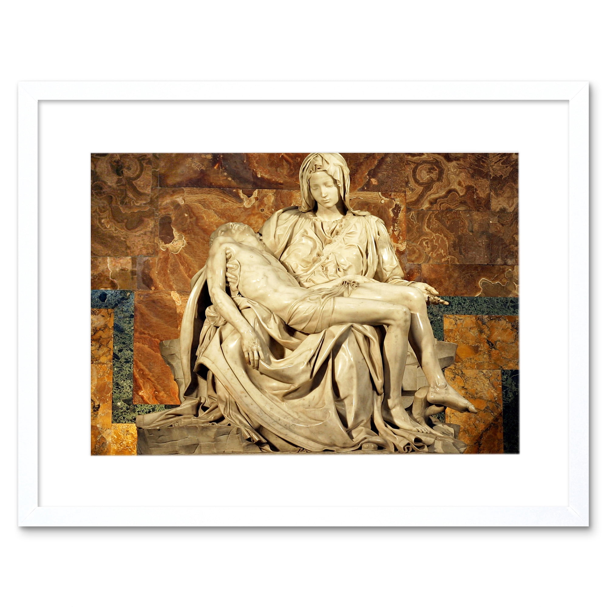 Michelangelo Pieta 1499 Renaissance Marble Sculpture of Mary Holding ...