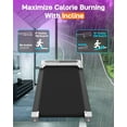Yagud Walking Pad Under Desk Treadmill Incline Supports 265LBS LED ...