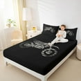 jejeloiu Extreme Dirt Bike Queen Sheet Sets,Gray Black Bed Set For Boys ...