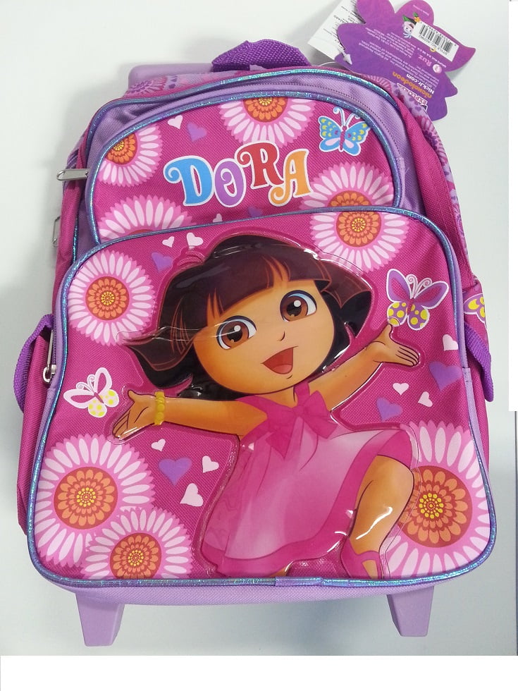 Small Rolling Backpack - - Dity Daisy Pink 12' New 629625 - Walmart.com