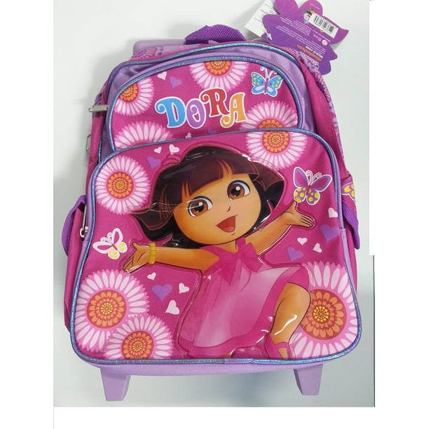Dora The Explorer - Small Rolling Backpack - - Dity Daisy Pink 12' New ...