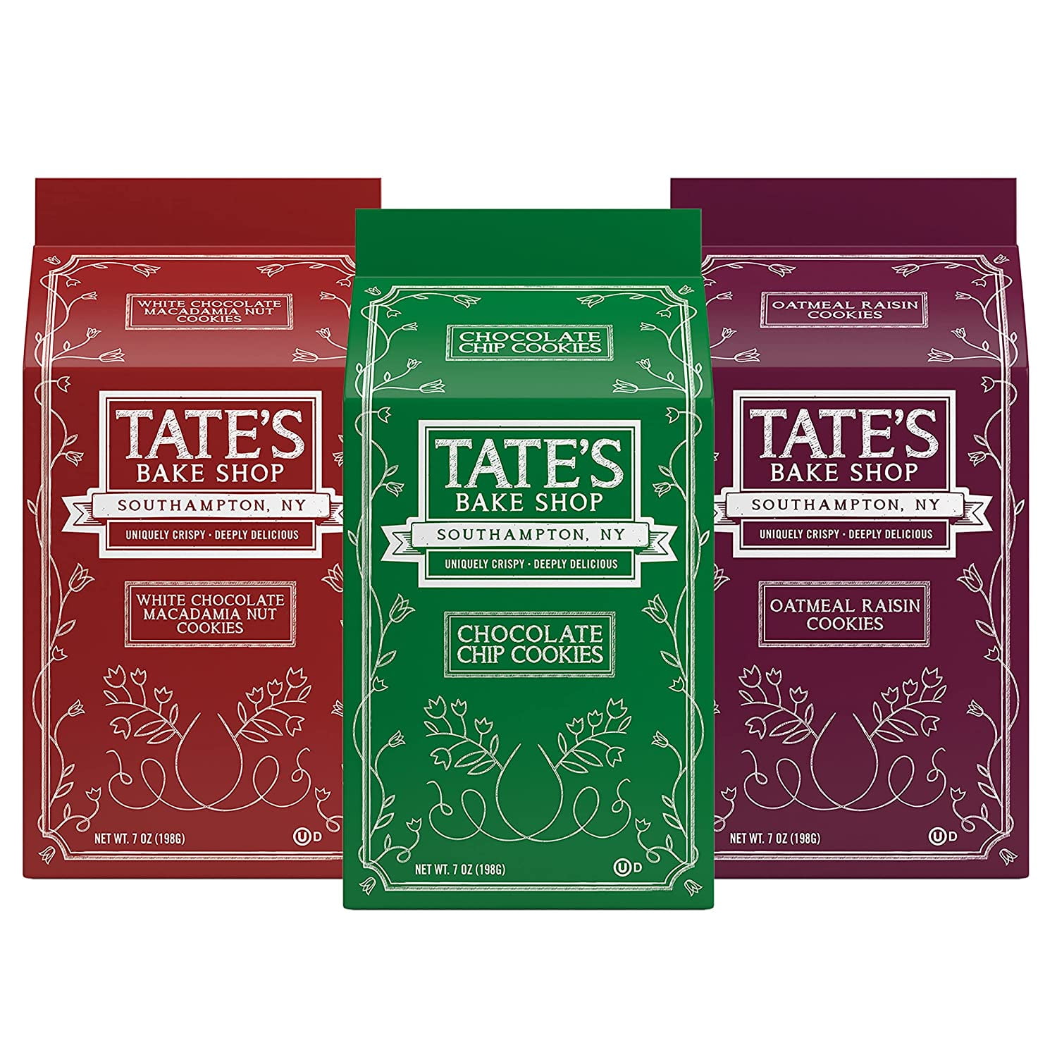 Tate’s Bake Shop Chocolate Chip Cookies, 16 – 2 Cookie Snack Packs (2 ...