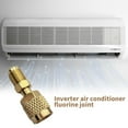 1/2pcs R22 R410b Refrigerant Brass Adapter, 1/4 Female To 1/4 Male ...