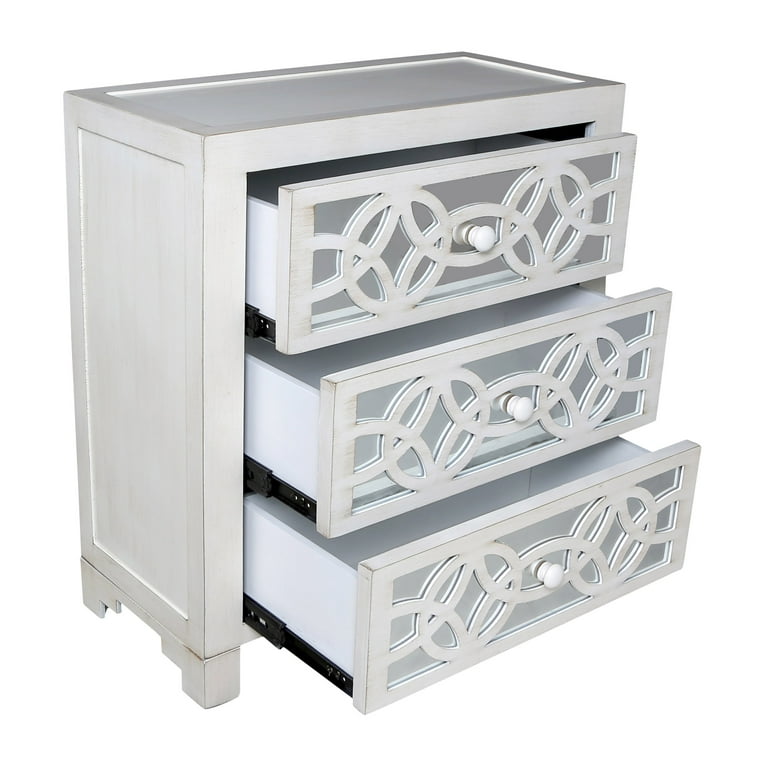 River of goods glam slam 3 drawer mirrored chest store