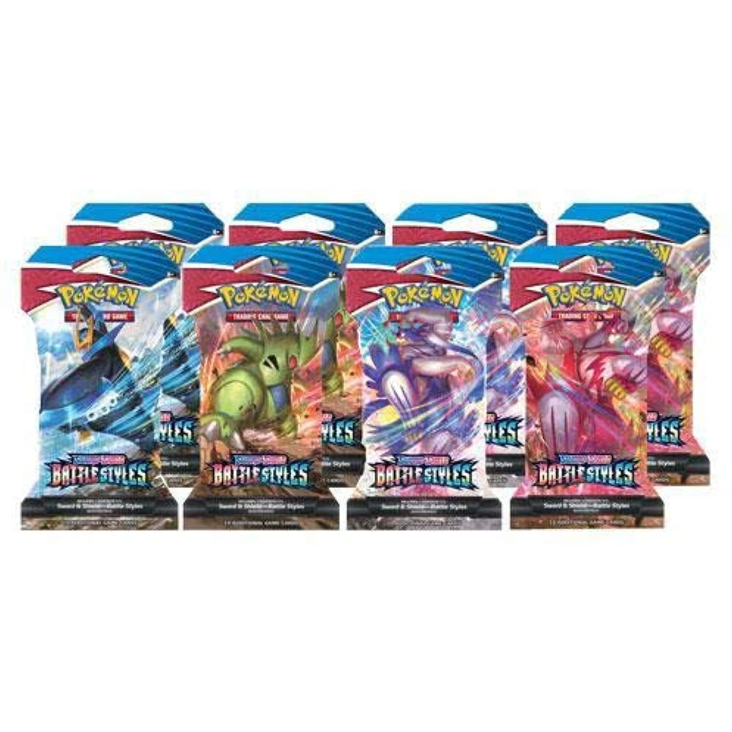 Pokemon Sword and Shield Battle Style Sleeved Boosters - 8 Random Packs ...