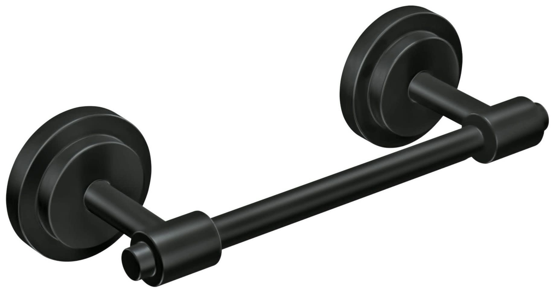 Moen Dn0708 Iso Wall Mounted Spring Bar Toilet Paper Holder - Black ...