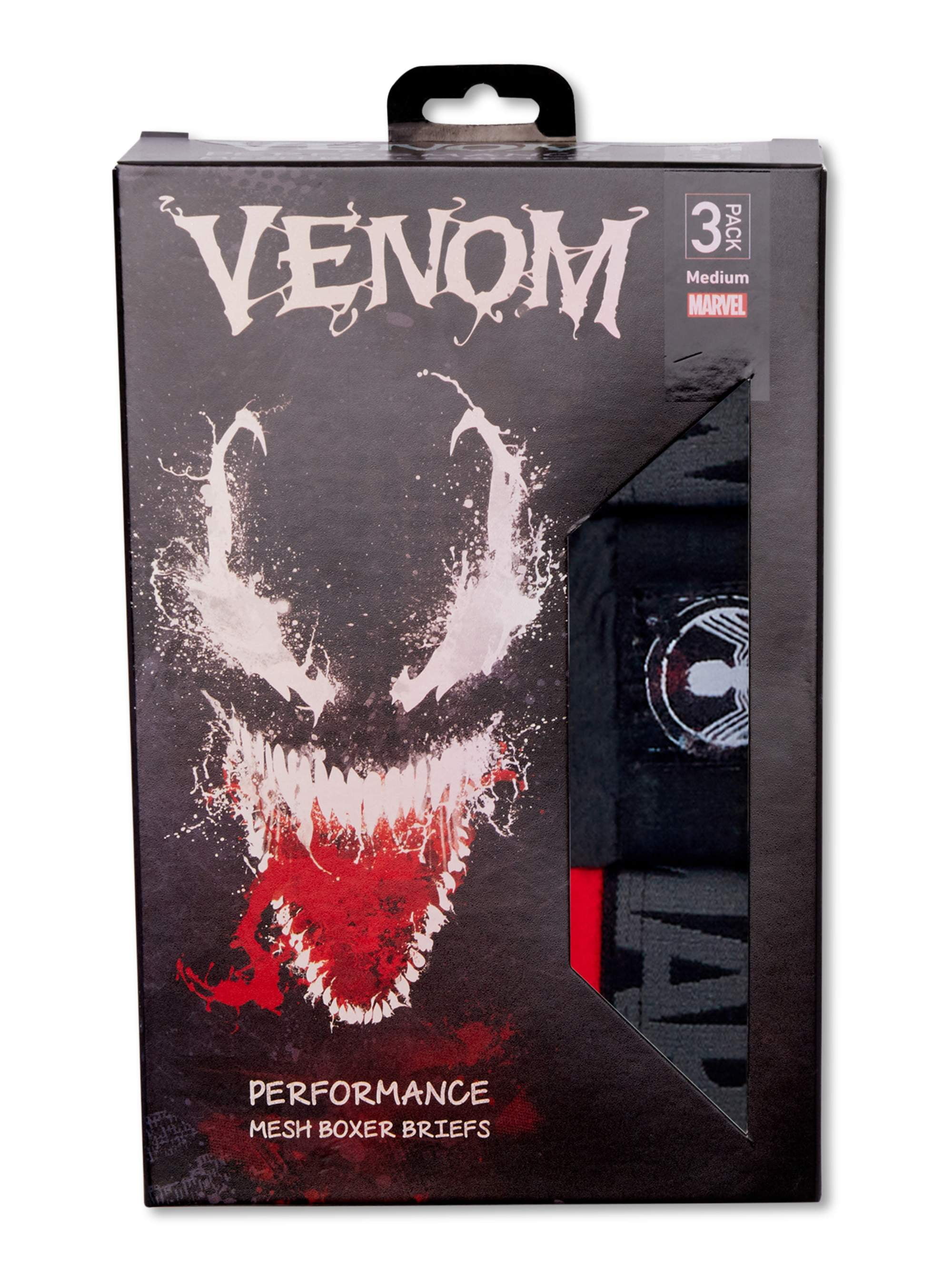 Marvel Men's Venom Mesh Boxer Briefs, 3 Pack - Walmart.com