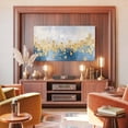Abstract Modern Art TV Dust Cover 43 Inch, Blue Yellow Street Art ...