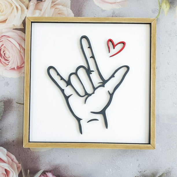 Símbolo de mano de 10.0 in para signo de amor, el original I Love You ...