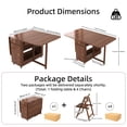LineCrispton 59" Drop Leaf Folding Dining Table Set with 4 Chairs ...