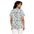 Binienty Otters Pattern Scrub Tops Stretchy Short Sleeve, Nursing ...