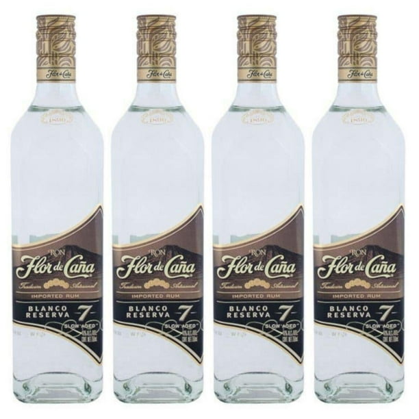 Pack de 4 Ron Flor de Caña 7 Años Blanco 750 ml | Bodega Aurrera en línea