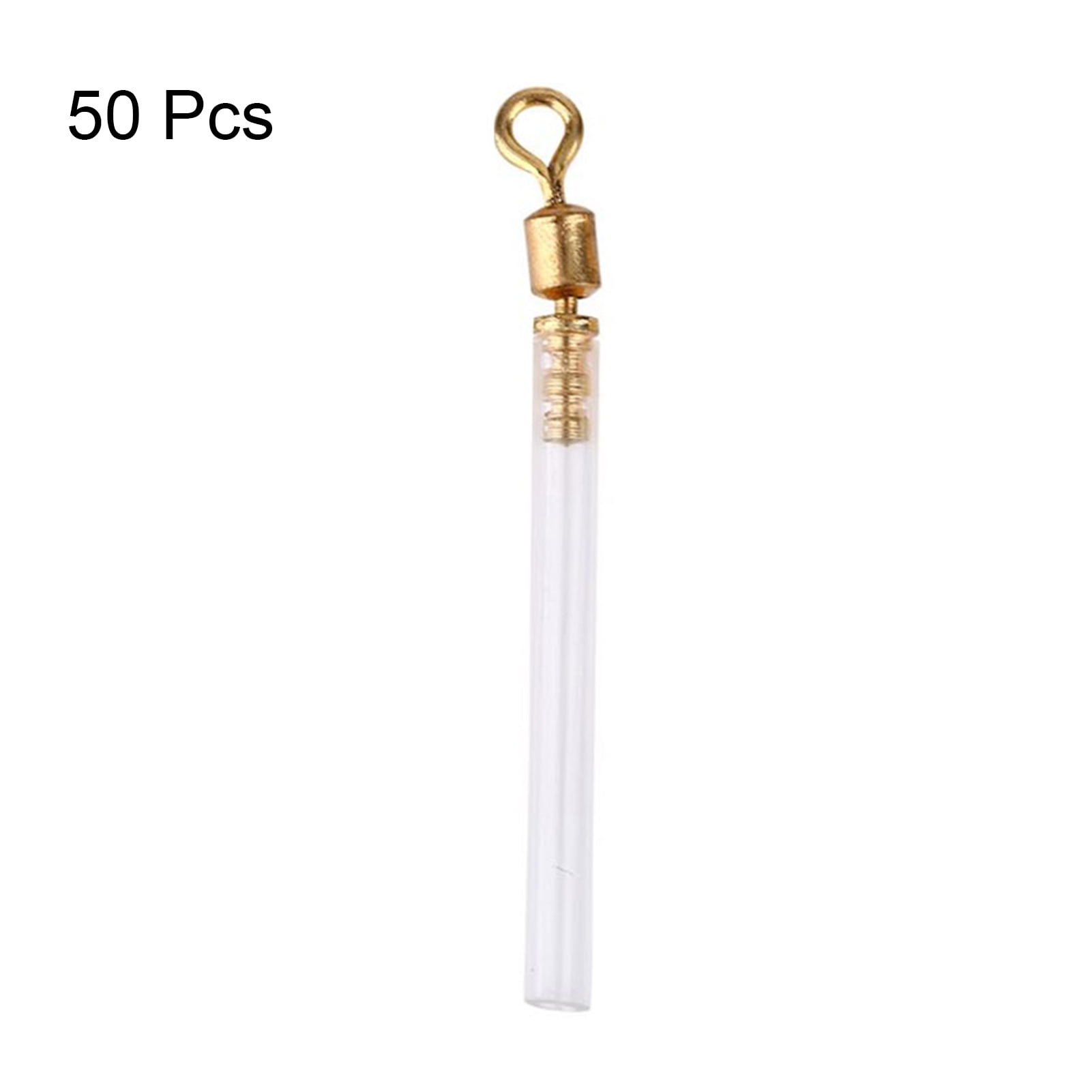 50Pcs Mixed Size Float Waggler Transparent Rotatable Fishing Floats ...