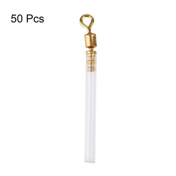 50Pcs Mixed Size Float Waggler Transparent Rotatable Fishing Floats ...