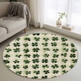 Area Rug 36in, St Patrick's Day Clovers Lucky Leaf Floor Carpet Living ...