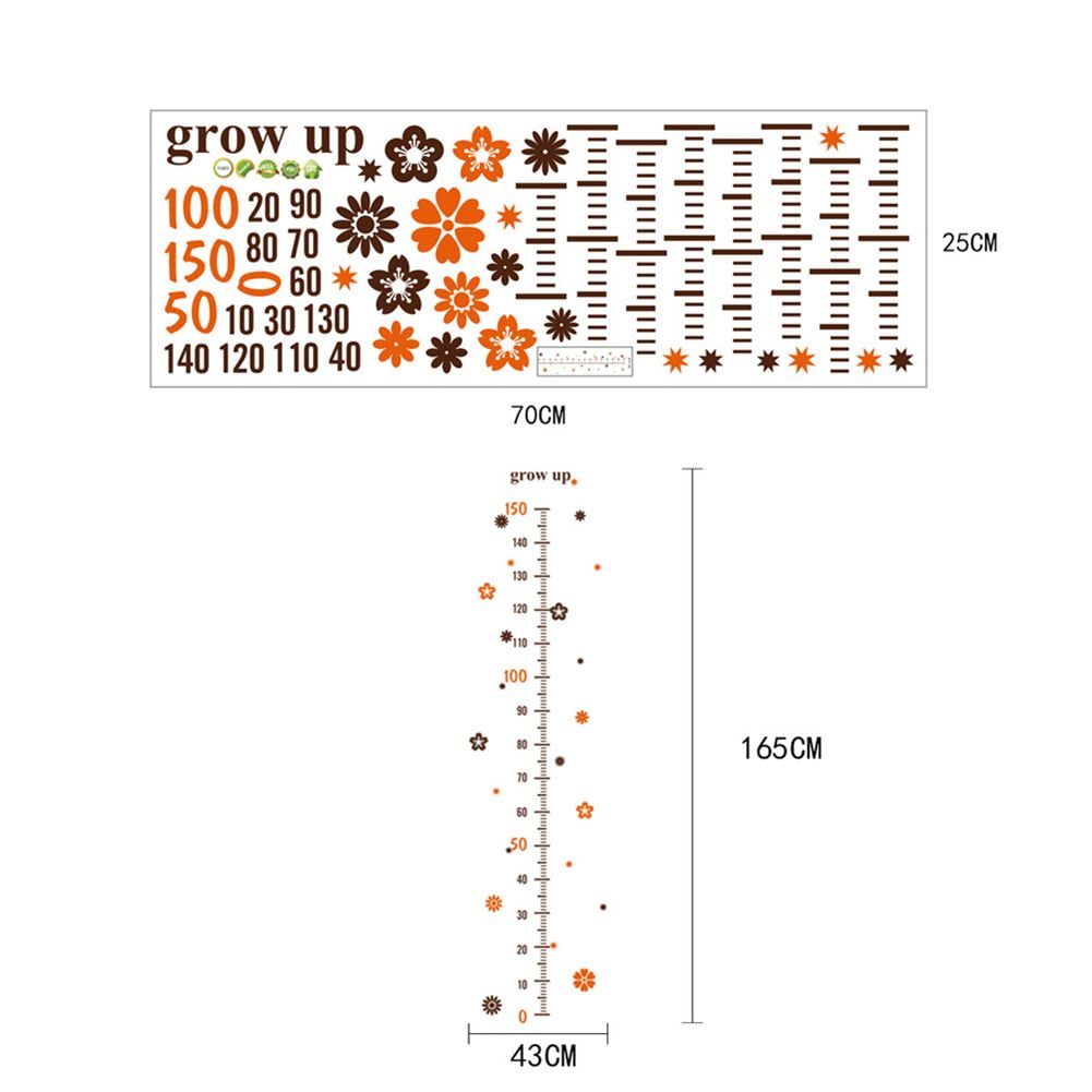 Wall Decoration Cute Kids Room DIY Wallpaper Mural Decals Kid Height ...