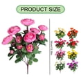 Bright Red Artificial Camellia Flowers Bouquet, 6 Heads Faux Tea Rose ...