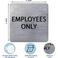 ADA CENTRAL SIGNS - 6" X6" Employees Only Sign - ADA Compliant Tactile ...