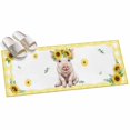 Farmhouse Sunflower Pig Rectangle Area Rug 2x6ft,Living Room Rug Non ...