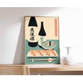 Affixzi Japanese Sushi Food Wall Art - Vintage Cuisine Print for ...