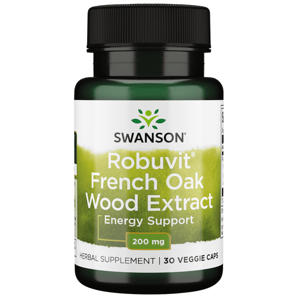 Swanson Robuvit French Oak Wood Extract 200 mg 30 Veggie Capsules ...