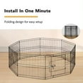 Suchown Foldable Pet Playpen - 24'' High 8 Panels Indoor/Outdoor Metal ...