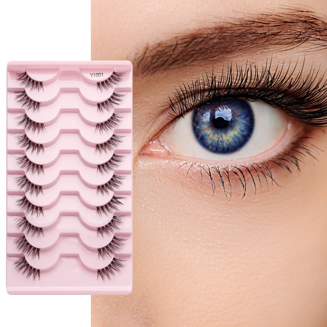 10 Pairs False Eyelashes for Girls Reusable Long Dramatic Bushy ...