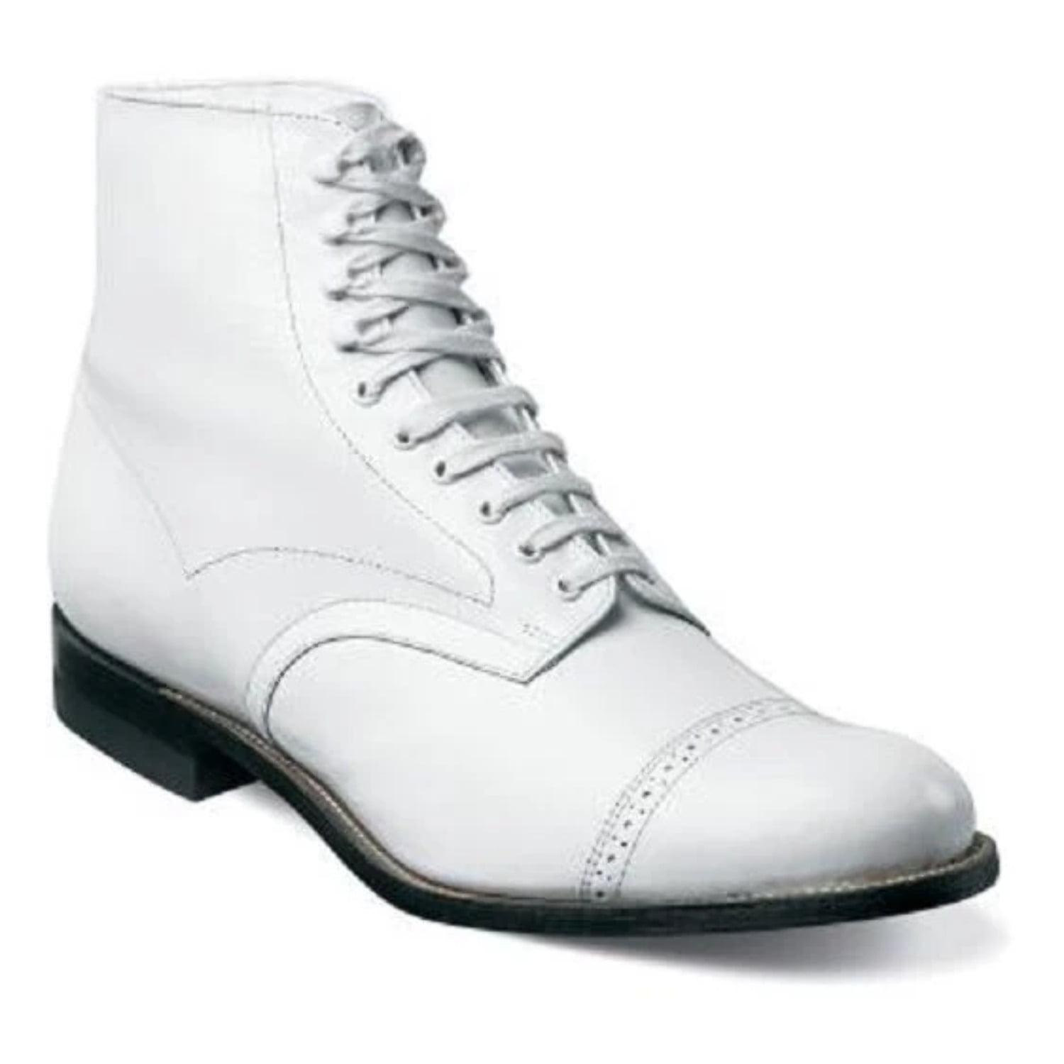 Madison Stacy Adams Ankle Boot Biscuit Casual Shoes 00015-100 White ...