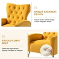 Set of 2 - Modern Living Room Wingback Velvet Accent Armchair ...