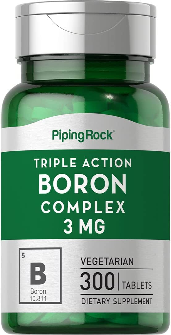Boron 3mg | 300 Tablets | Vegetarian | by Piping Rock - Walmart.com