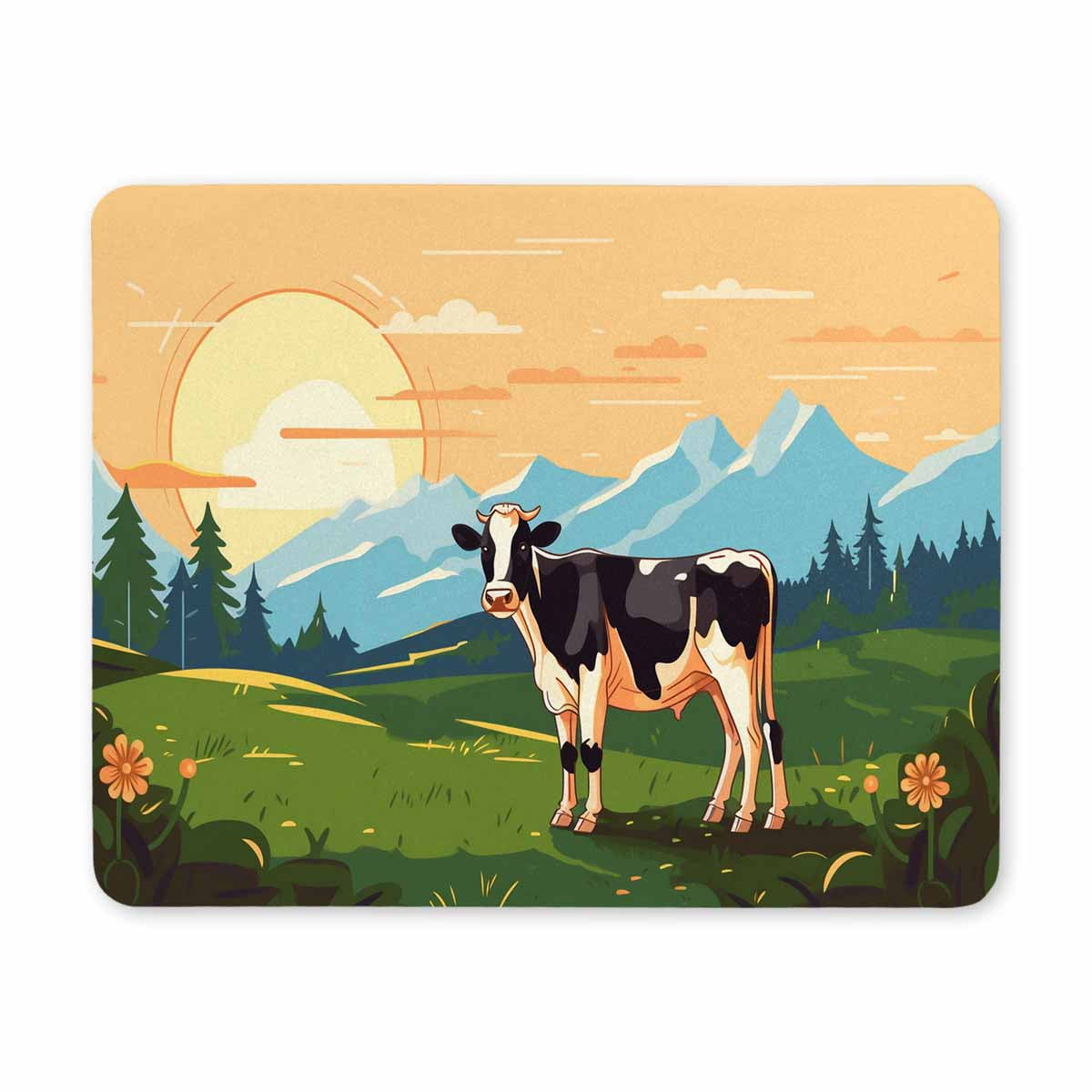 Dairy Cow Black White Mouse Pad, Gaming Mousepad for Computer Laptop ...