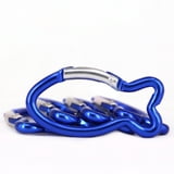 Blue Fish Shape Carabiner for Camping and Hiking Aluminum Alloy 62x31 ...