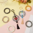 1 Bag 7Pcs 7 Colors Print Silicone Beads Ring Mixed Color 65x10mm Hole ...