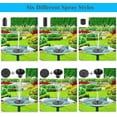Cookayler Solar Bird Bath Fountain Pump with 6 Nozzle and Anti ...