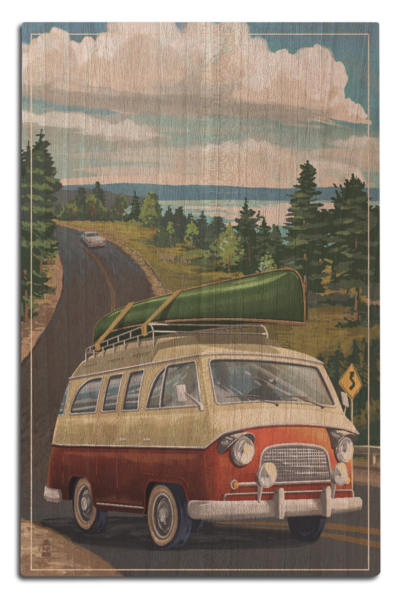Camper Van, Canoe Birch Wood Wall Sign (12x18 Rustic Home Decor, Ready ...