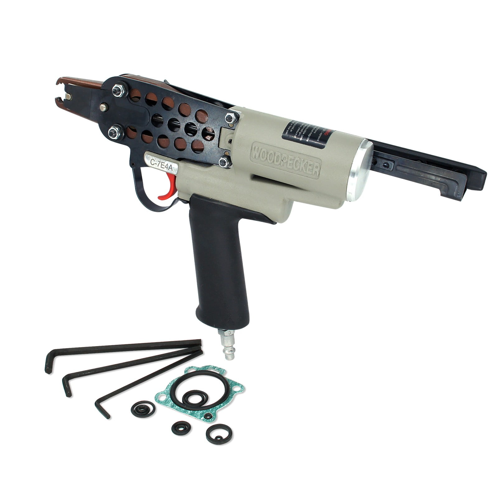 Woodpecker C-7E4A 15 GA Pneumatic Hog Ring Gun, Long Nose 3/4'' Crown 7 ...