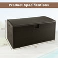 Gymax Patio 120 Gallon Water-proof Deck Box Outdoor Resin Storage Box ...
