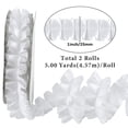 2Roll Pleated Solid Color Double-Sided Polyester Lace Trim Vintage ...