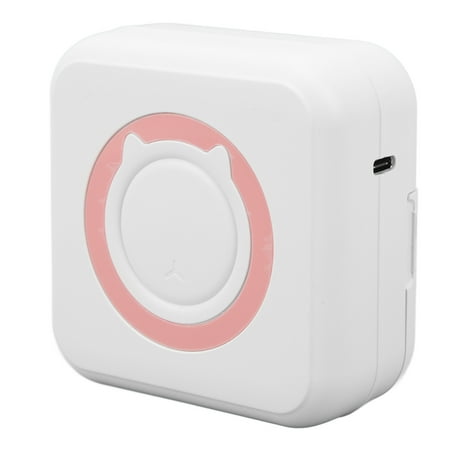 Mini Thermal Printer, Cute Cat Shape Ink Free Portable Photo Printer ...