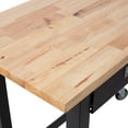 YesFashion 60" Workbench Wide Rolling Workbenches Adjustable Height ...