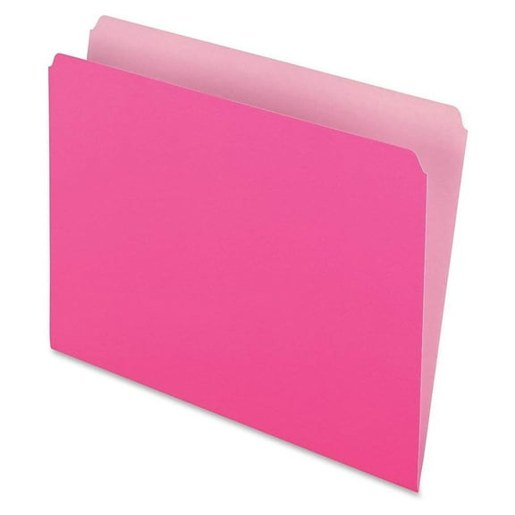 Walmart Colored File Folders, Pink/Light Pink, 1/3-Cut Tabs, Legal Size ...