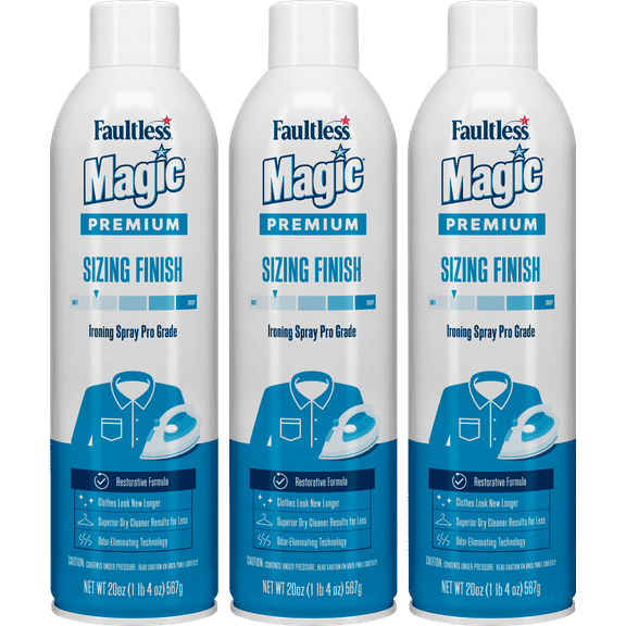 Magic Sizing Ironing Spray for Clothing, Light Body, Flake-Free, 20 ...