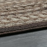 Mainstays Apollo Striped Indoor Polypropylene Area Rug, Tan and ...
