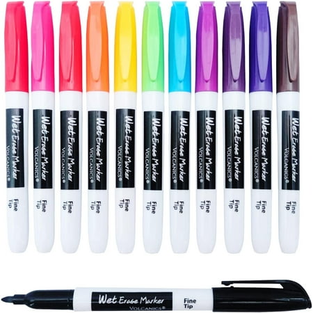 CHIKEN Wet Erase Markers Low Odor Fine Tip 1mm Pens Smudge-Free ...