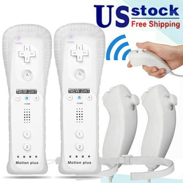 TechKen 2 Pack Wii Remote Controller with Built-in Motion Plus and 2 ...