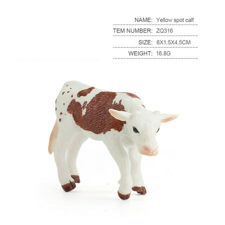Gprince Simulation Milk Cow Action Figures Realistic Cute Farm Animals ...