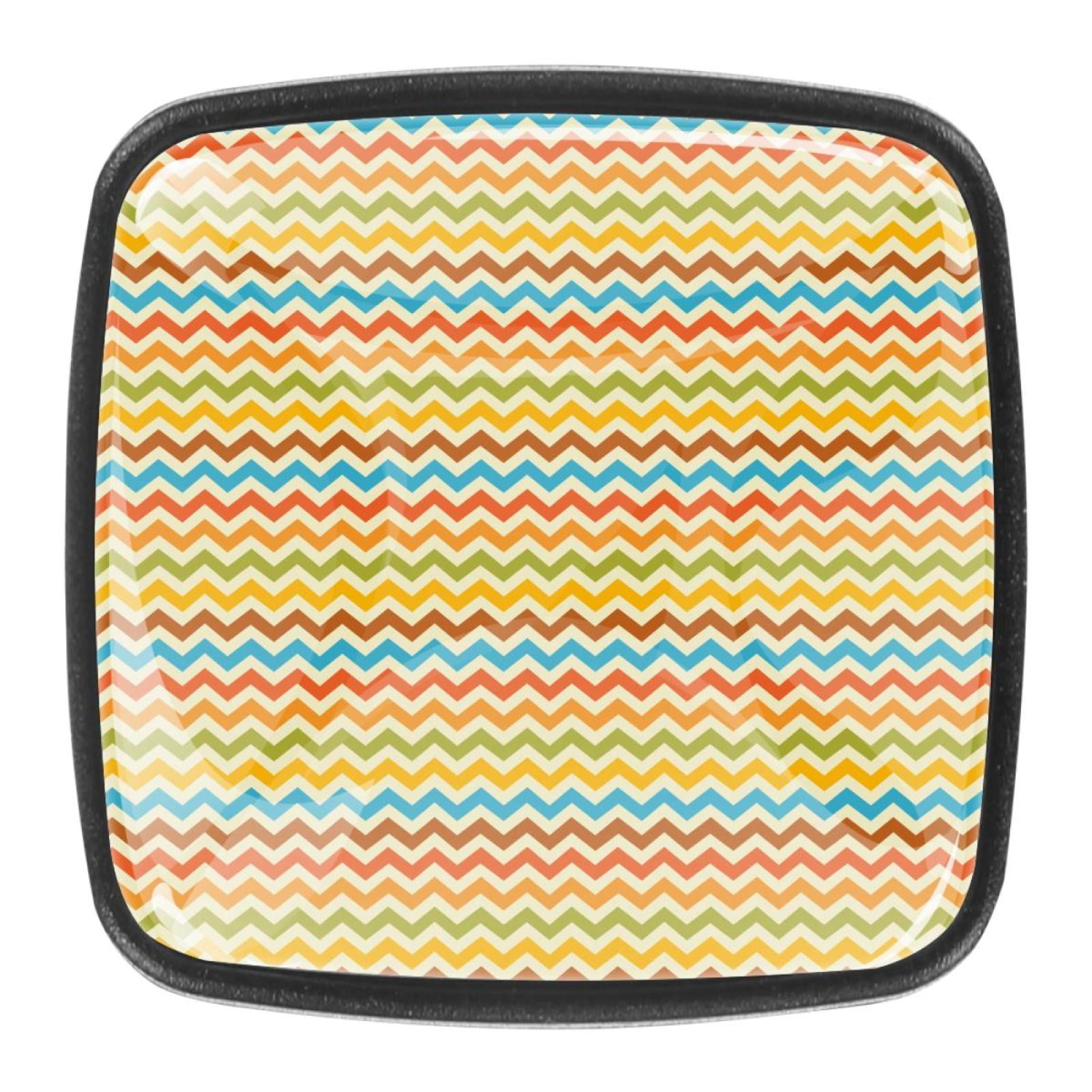 4 Pcs Square Cabinet Handle Cupboard Knob Drawer Pulls Handle Colorful ...