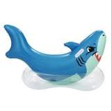 Bluescape Blue Shark Inflatable Water Ride-on Pool Float, for Kids, Age ...
