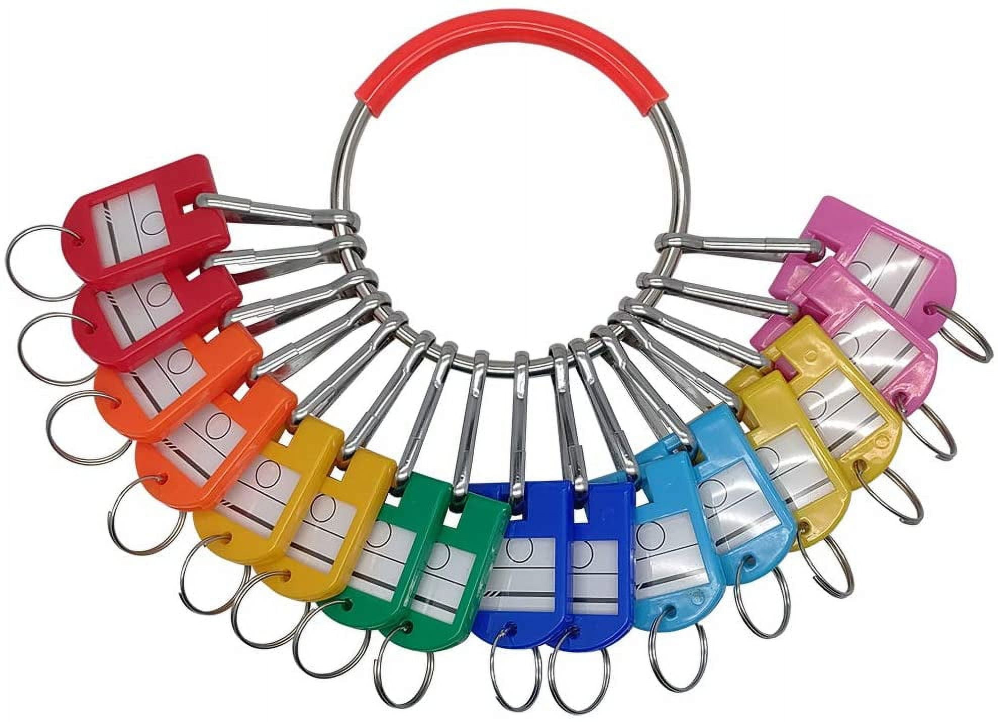 Organizador de llaves con anillo de metal portátil con 16 ganchos con ...