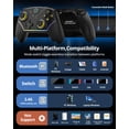 Black Wireless Game Controller, 2.4G Adapter, Hall Joysticks & Triggers ...